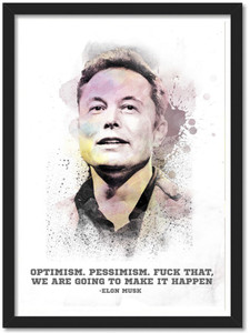 Elon Musk Frame Poster for Room & Office(10x13 inch,Framed) Paper Print ...