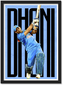 Dhoni Font Large Framed Poster for Room & Office(13x19 inch,Framed ...