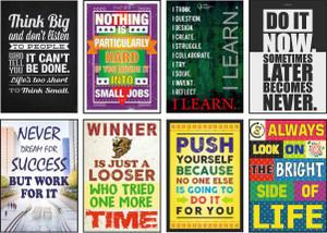 Motivational Combo of 8 HD Posters (300 GSM Paper, 12x18 Inch ...