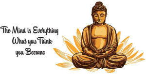 HAPPYSTICKY 70 cm Budha Quotes Large Vinyl Wallsticker(110 cm x 50 cm ...