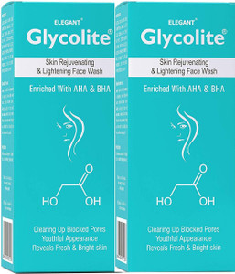 ELEGANT Glycolite Skin Rejuvenating & Lightening Facewash 60ml (Pack of ...