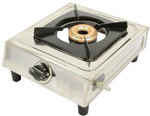 Ninki Fresh Single Tri Pin Iron Burner Steel Gas Stove Stainless Steel ...