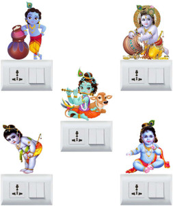 DivineDesigns 13 cm Bal Krishna Switch Board Sticker ( A Set of ...