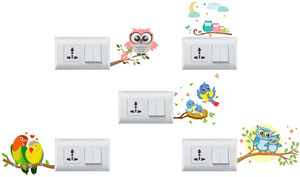 DivineDesigns 13 cm Birds Switch Board Sticker ( A Set of Switchboard ...