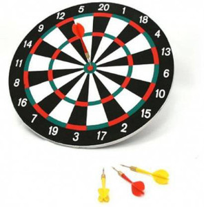 vyzoe Double faced 12 inch portable dart board with 4 Darts Set For ...