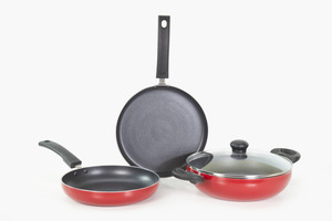 Butterfly Omni Tawa,Kadai & Fry Pan / Rapid kitchen combo Non-Stick ...