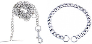 PetZilla Combo Of Dog Chain And Dog Chocke Chain Medium For All Dogs ...