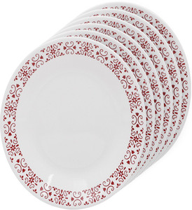 CORELLE Small Plate Red Trellis 6PCS Quarter Plate Price in India - Buy ...
