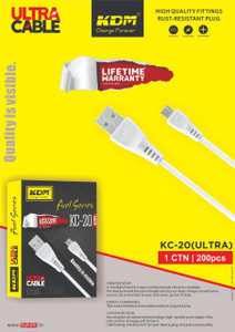 KDM Micro USB Cable 2 A 1 m Data Cable KC-20(Ultra) Fuel Series - KDM ...