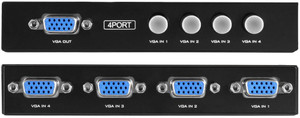 Mak World TV-out Cable 4 Port VGA Splitter Sharing Switch Box - 4 VGA ...