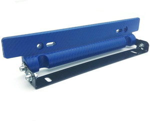 AutoRight Blue-Carbon Fiber Adjustable Rotating Number Plate Auto ...