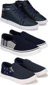 ARMADO Combo pack of 3 casual, sneaker and loafer shoes for men ...