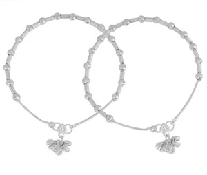 RN PAYAL Indian Traditional Ethnic Fancy Foot Jewelry Silver Plated ...