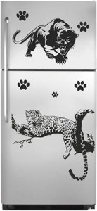 Art Kafe 61 cm Tiger & Bagheera Fridge Stickers Self Adhesive Sticker ...