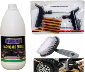INDOPOWER TOP427-DASHBOARD SHINER 1ltr+ Tubelass smart Panchar Kit.+All ...