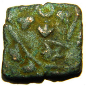 skb Swastika type copper coin from Saurashtra ... Ancient Coin ...
