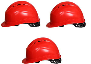 Safety Harness Safety Helmets Red (pack of 3) Construction Helmet Price ...