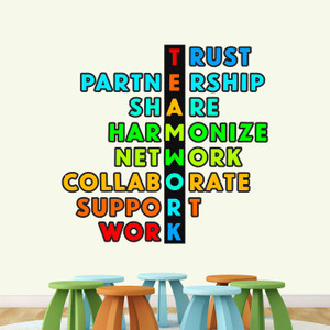 StickMe 90 cm Team Work - Typography - Office - Inspirational ...