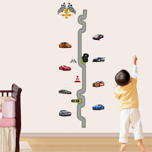 StickMe 80 cm Race Track and Cars Kids Wall Sticker-SM549 Self Adhesive ...