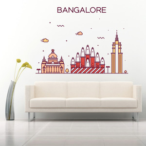 StickMe 100 cm Bangalore City Wall Sticker - SM 260 Self Adhesive ...
