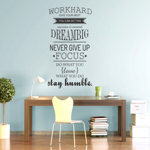StickMe Work Hard Never Give up Inspirational Motivation Quotes Wall ...