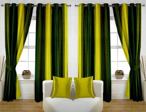 Shine Creation 152 cm (5 ft) Window Polyester Room Darkening Curtain ...