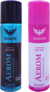 AEROM Game and Pearl Deodorant Deodorant Spray - For Men & Women ...