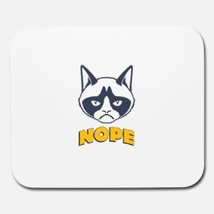 SKY DOT grumpy cat sayings nope grumpy cat nope mouse pad Non Slip Base ...