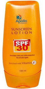 Apollo Sunscreen - SPF 50 PA+ Sun Screen Lotion SPF 30 - Provides UVA ...