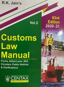 Customs Law Manual in 2 Vols 63rd Edition 2020-21: Buy Customs Law ...