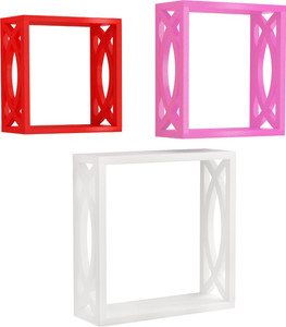 Trendy ILE Wooden Wall Shelf | Cube Design Wall Mounted Shelves for ...