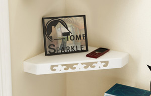 Trendy ILE Corner Wall Shelfs | Triangular Wooden Corner Wall Shelves ...