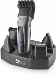 Syska HT3052K/02 Runtime: 50 min Trimmer for Men (Silver, Black ...