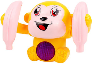 FIDDLERZ Dancing Musical Monkey Light & Sound Rotate Toy Bump & Go ...