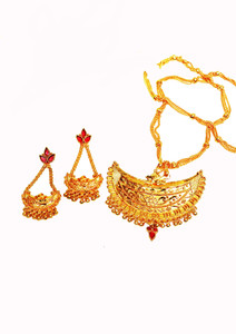 balaji gold Copper Gold-plated Red Jewellery Set Price in India - Buy ...
