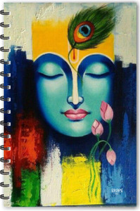 ESCAPER Lord Krishna Modern Art Diary (RULED), Radha Krishna Diary ...