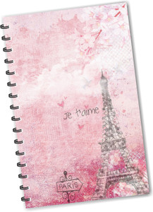 ESCAPER Pink Eiffel Tower Paris (RULED) Designer Diary, Journal ...