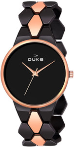 DUKE Duke Stylish Analog Metal Strap Black Wrist Watch for Woman and ...
