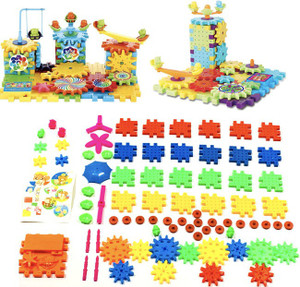 IntelloPlay 84 Big Pieces, Gear Building Blocks | Construct Multiple ...