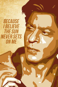 SRK Shahrukh Khan Painting Poster Waterproof Vinyl Sticker for Home ...