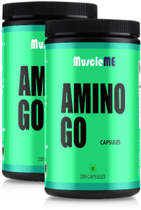 MuscleMe Amino Go Capsules - 200 - Combo Pack of 2 EAA (Essential Amino ...