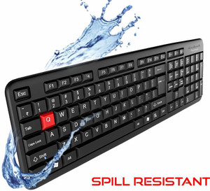 QUANTUM QHM7403D Spill-Wired USB Keyboard For Multi Device Use Plug and ...