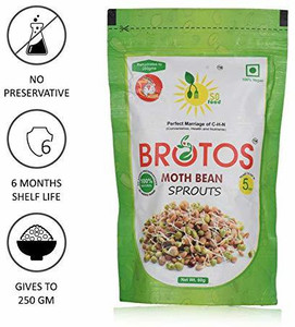 brotos INSTANT MOTH MATKI SPROUTS, Dehydrated, Gives 250 g Sprouts on ...