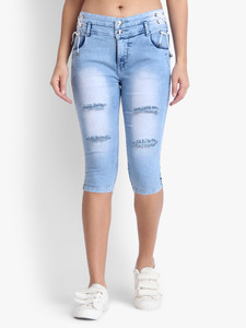 German Club Women Denim Capri - Buy German Club Women Denim Capri ...