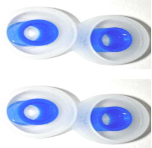 BUMTECH (4 pcs , 2 Pair ) Blue color-Silicone Rubber Round Earbuds Tips ...