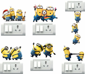 VCREATE DECOR 18 cm Minions Switch Board Removable Sticker Price in ...