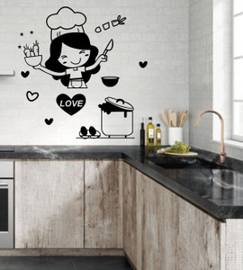 Sticker Hub 72 cm Decorative kitchen wall sticker size:-72cmx71cm Self ...