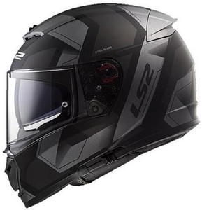 LS2 FF 390 Breaker Physics Black Silver Full Helmet with Dual Visor ...