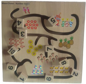 Ashmi Wooden Maze Chase - Number Game for learning kids Price in India ...