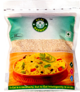 Real Basmati , (Pack of 3) Half Grain Basmati Rice (Medium Grain, Steam ...
